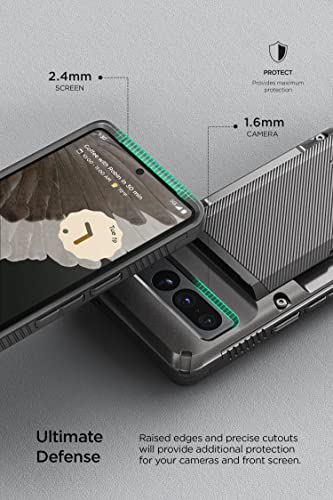 VRS DESIGN Damda Glide Pro Phone Case for Pixel 7 Pro, Sturdy Semi Auto Wallet [4 Cards] Case Compatible for Pixel 7 Pro Case (2022) (Groove Metal Black)