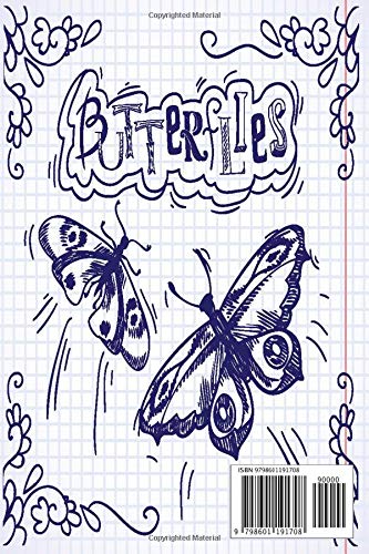 Graph Paper Composition Notebook Butterflies Notebook -Dirty 38 Notebook Birthday: Unique gifts and wonderful surprises for your loved ones! 6x9 120 noBleed Grid Paper for Math & Science Students