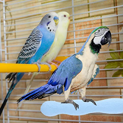 TEHAUX Parrot Toys Bird Perch, Parrot Perch Stand Toy 20cm Bird Cage Perch (Random Color) Bird Cage Accessories