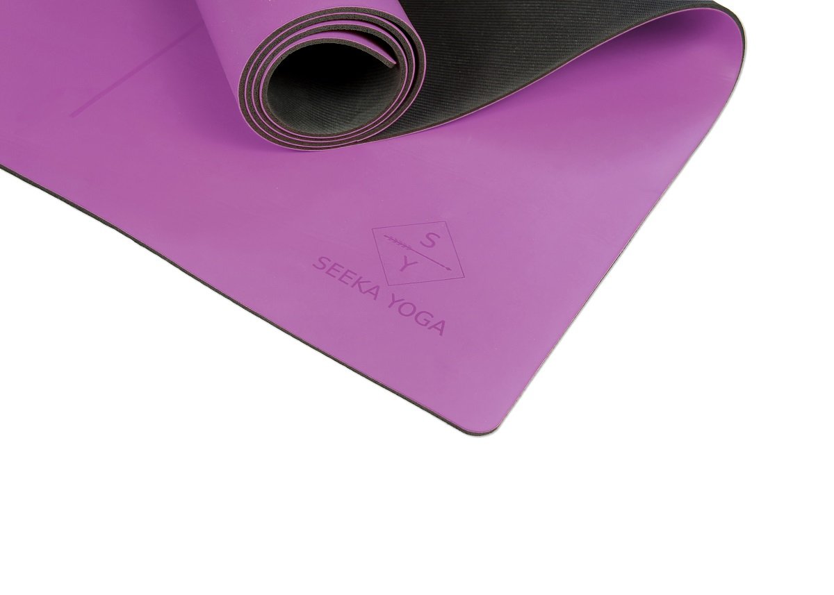 Grippiest Mat - Wet or Dry - Body Alignment. Plants A Tree. Natural Rubber Bottom.Extra Long and Wide for Comfort. Suitable Also for Hot Yoga. (72" x 24" x 4.5mm) Home Workout Mat. Non-slip.