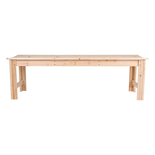 Shine Company 4205N 5 Ft. Backless Wood Outdoor Garden Bench โ Natural