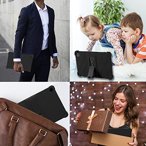 TCL Tab 8 LE Case for Kids 8.0 Inch 9137W 2023,ATOOZ Soft Silicone Case for TCL Tab 8 WiFi 9132X Tablet,TCL Tab 8 Tablet Case 9038S with Adjustable PC Stand (Black)