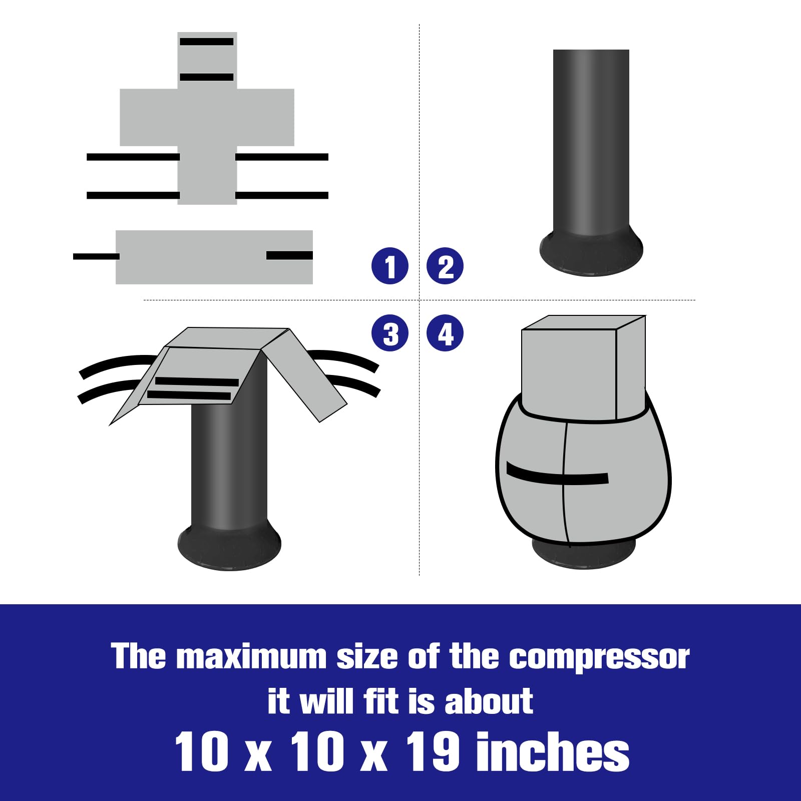 Pangda Air Conditioner Compressor Sound Blanket Heavy Duty Sound Blankets AC Compressor Blanket for Insulation Noise Reduction