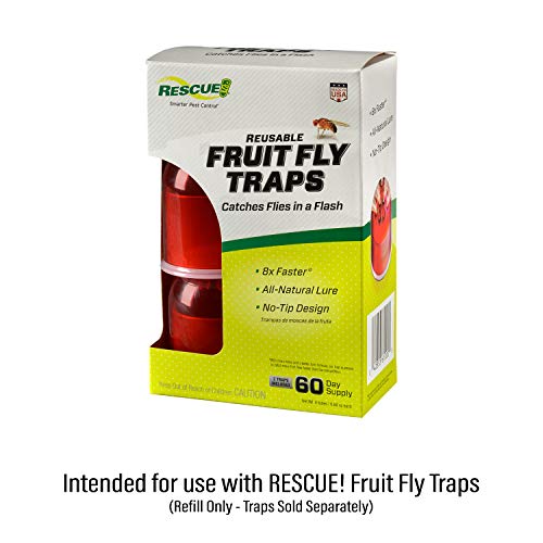 RESCUE! Fruit Fly Trap Bait Refill – 30 Day Supply – 2 Pack