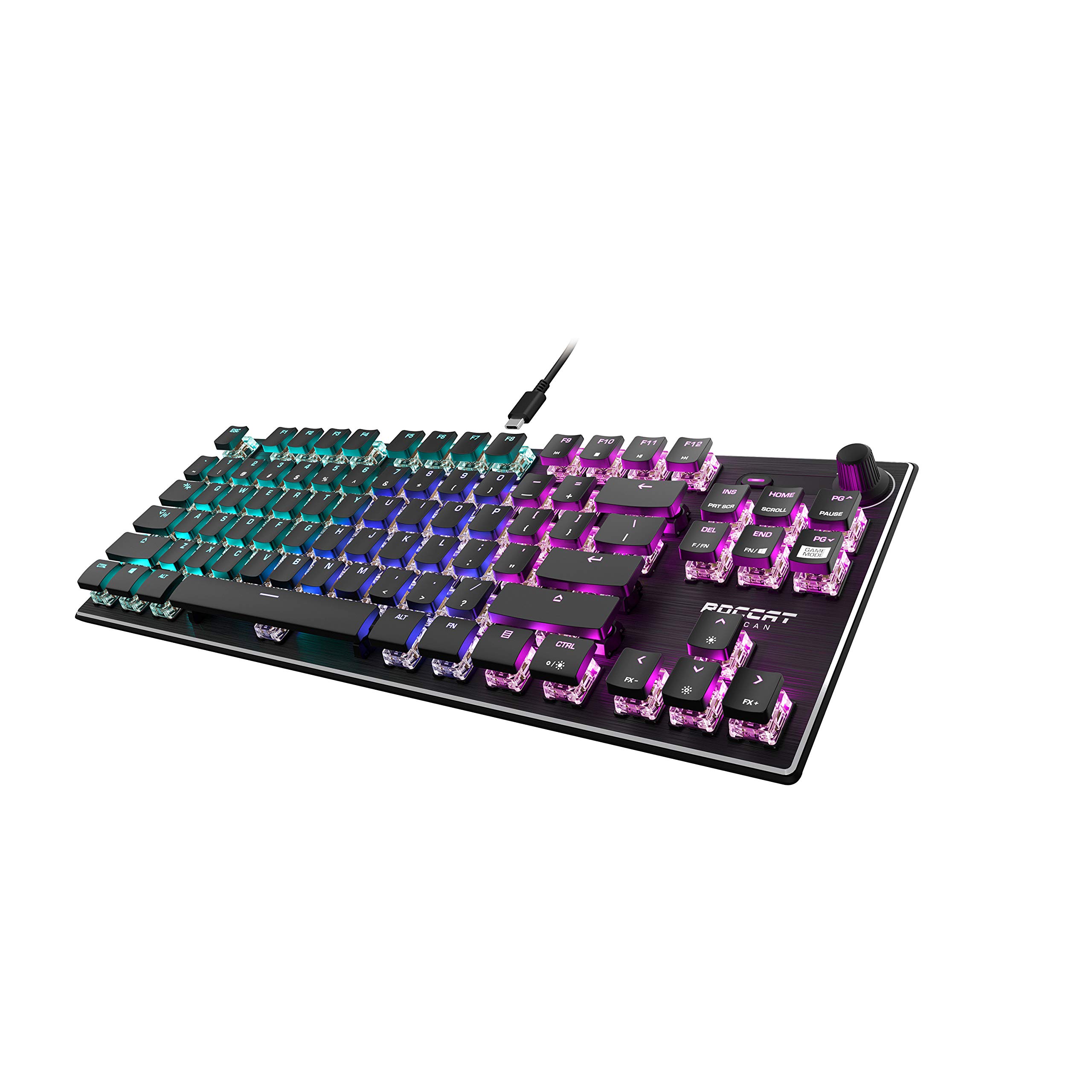 ROCCAT Burst Pro Air Lightweight Symmetrical Optical Wireless RGB Gaming Mouse, Black & Vulcan TKL Mechanical PC Tactile Gaming Keyboard, Black