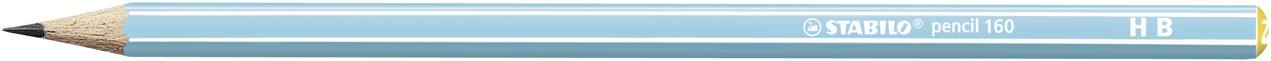 Graphite Pencil - STABILO Pencil 160 - Pack of 3 - Pink, Blue, Orange - HB