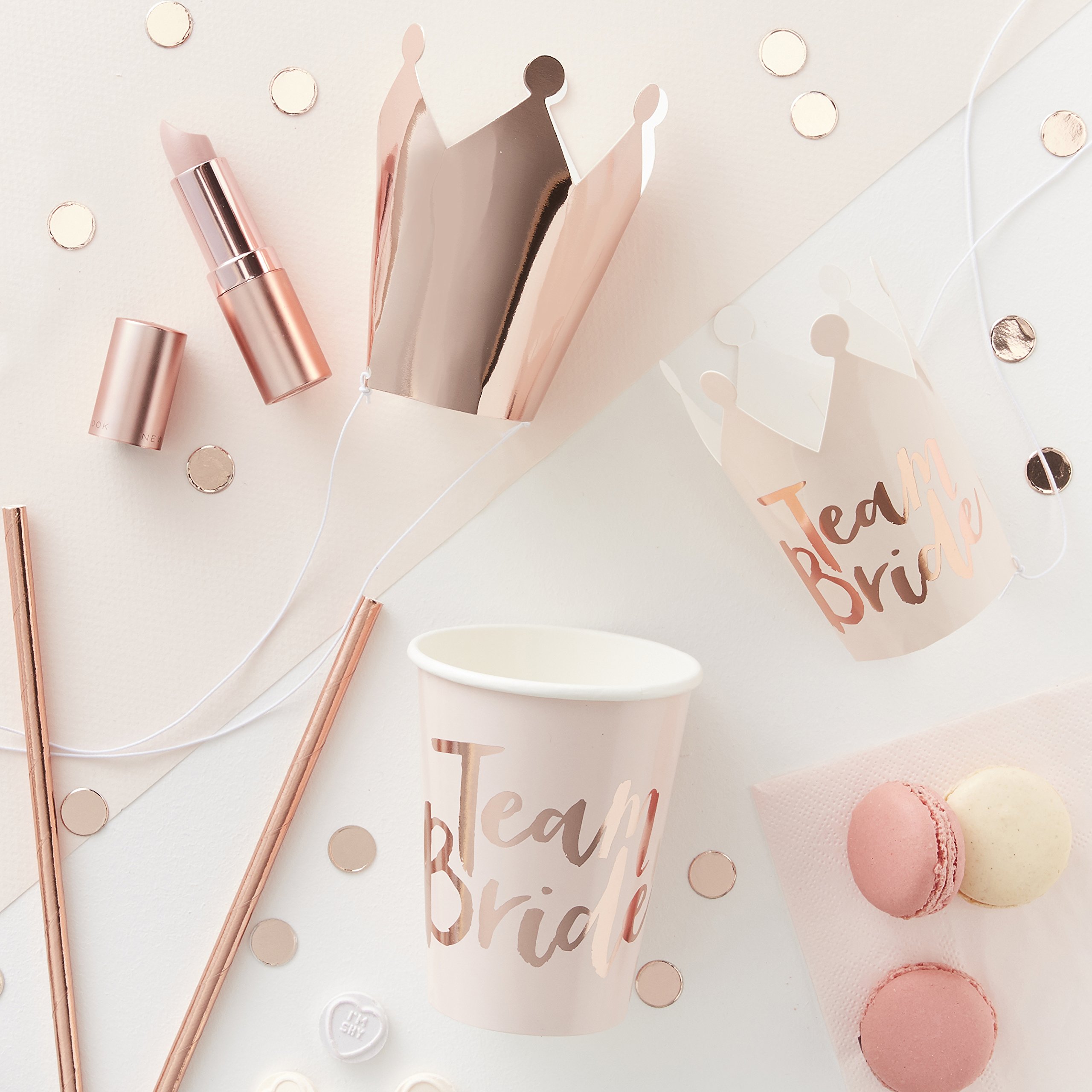 Ginger Ray Hen Party Rose Gold Temporary Team Bride Tattoos - Team Bride