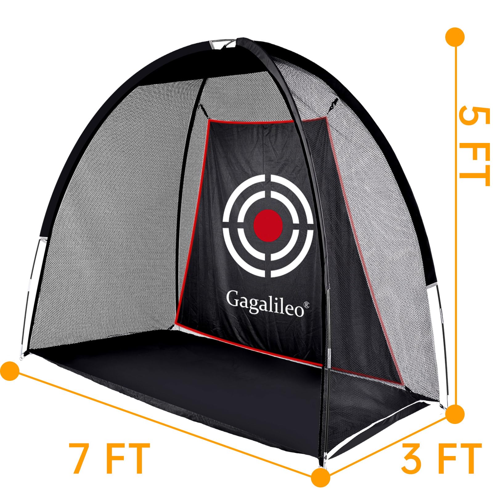 Golf Hitting Practice Nets for Backyard Driving Heavy Duty Men Real Indoor Golf Balls Hitting Pitching Driving Nets for Indoor Outdoor Garage Use Golfing Swing Training Impact Cages with Frame and Net