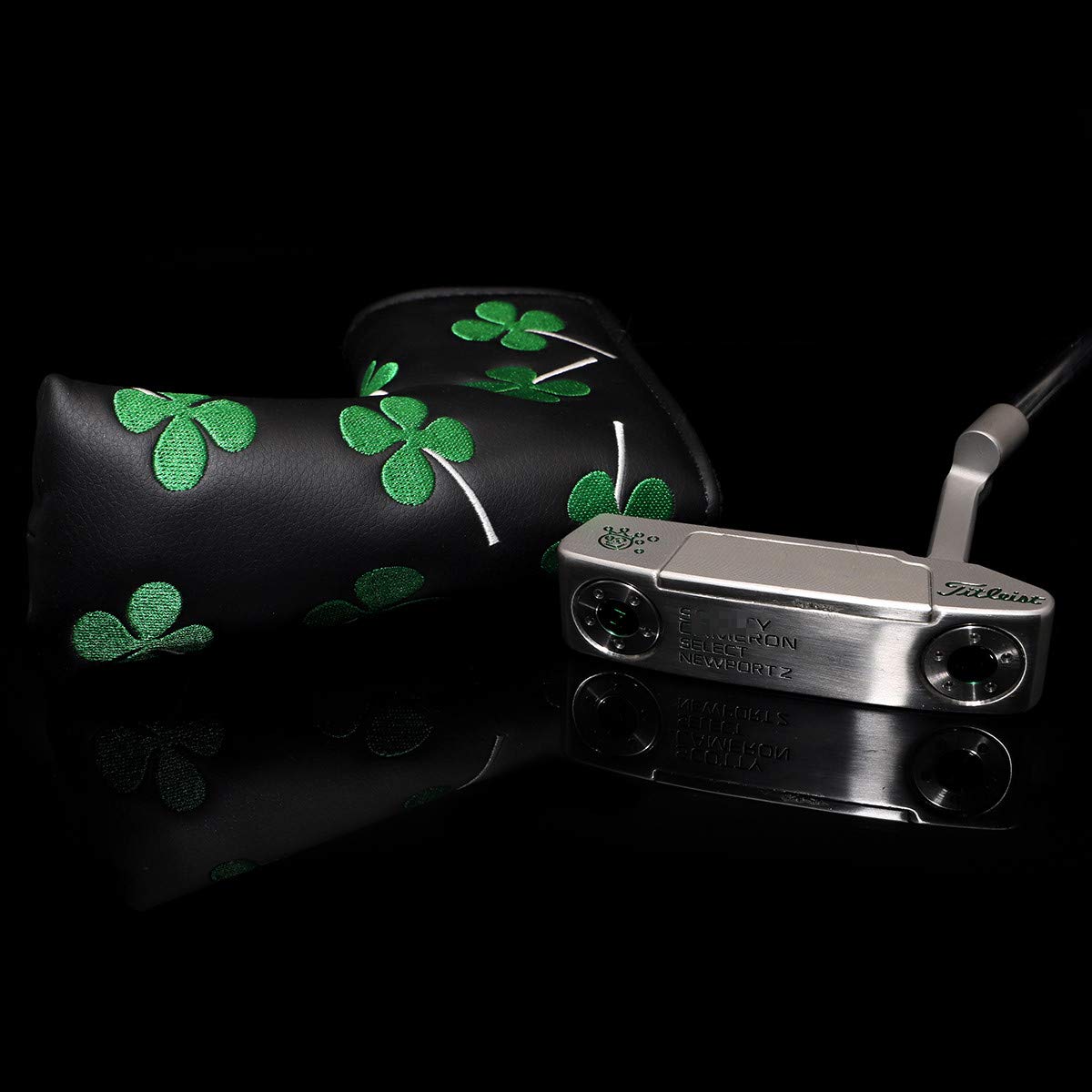 Golf Putter Cover Blade,Putter Covers Golf Club Head Covers Putter Headcover for Blade Leather Golf Putter Head Covers with Magnetic for Odyssey 2 ball Scotty Cameron Taylormade Callaway (Black 2)