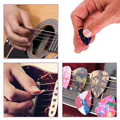 Guitar Picks Premium Picks Sampler Includes Thin Medium And Heavy Gauge Unique Guitar Gift For Bass Electric Acoustic Guitars (12 Count)