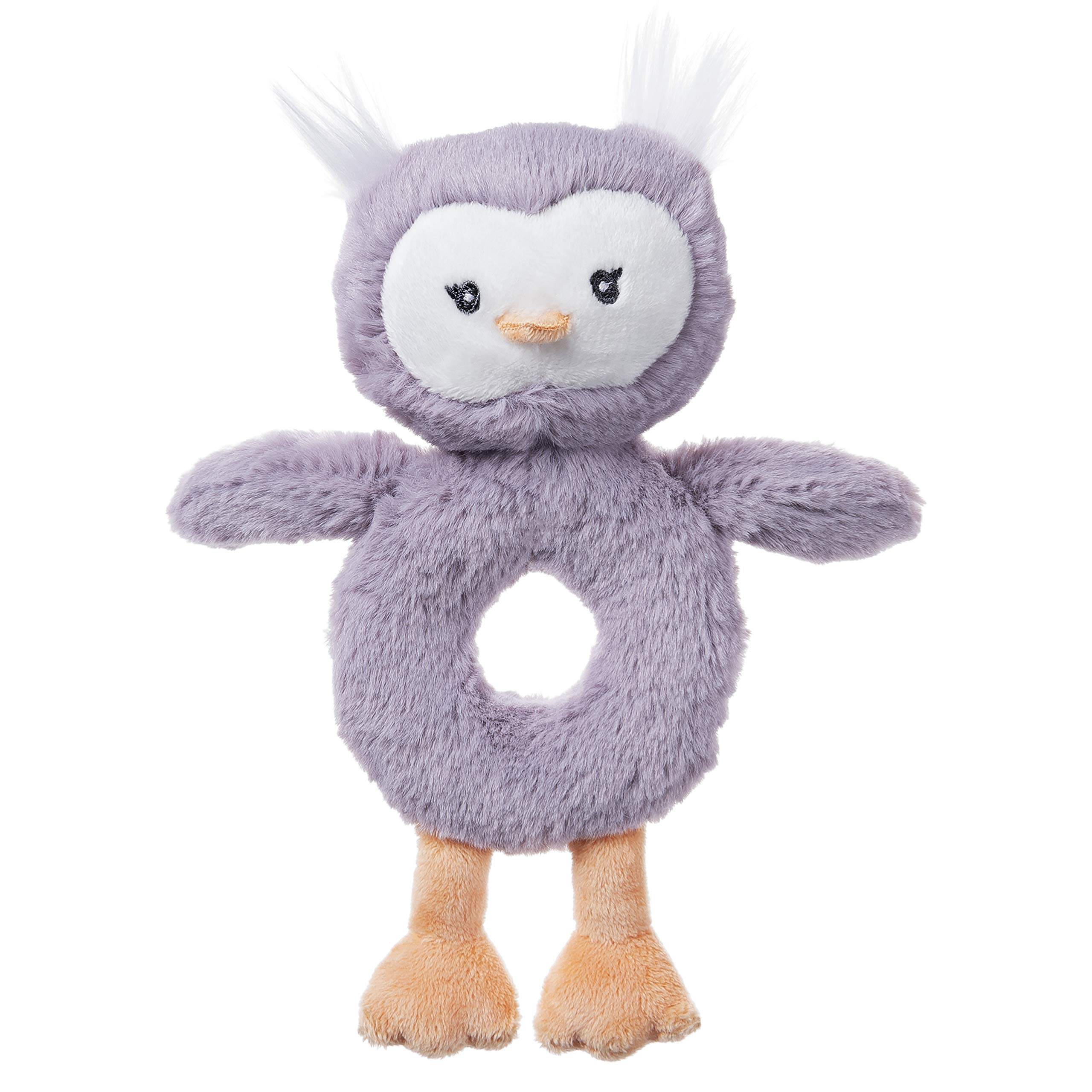 GUND Baby Baby Toothpick Quinn Owl Rattle Plush Stuffed Animal, Purple, 7.5"