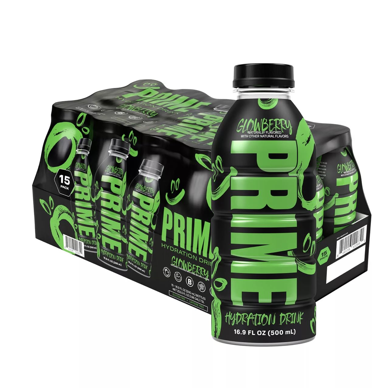 Glowberry Flavor Hydration Drink by Logan Paul & KSI Sports Drink 16.9 Fl oz (15 pack)