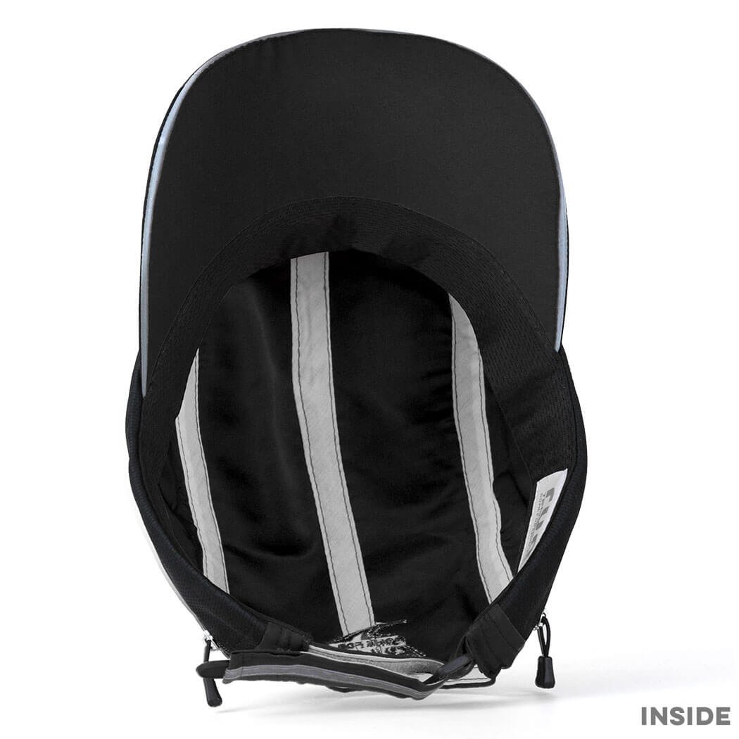 Gone For a Run Ultra Pocket Hat | Moisture Wicking and Reflective Run Hat | Black