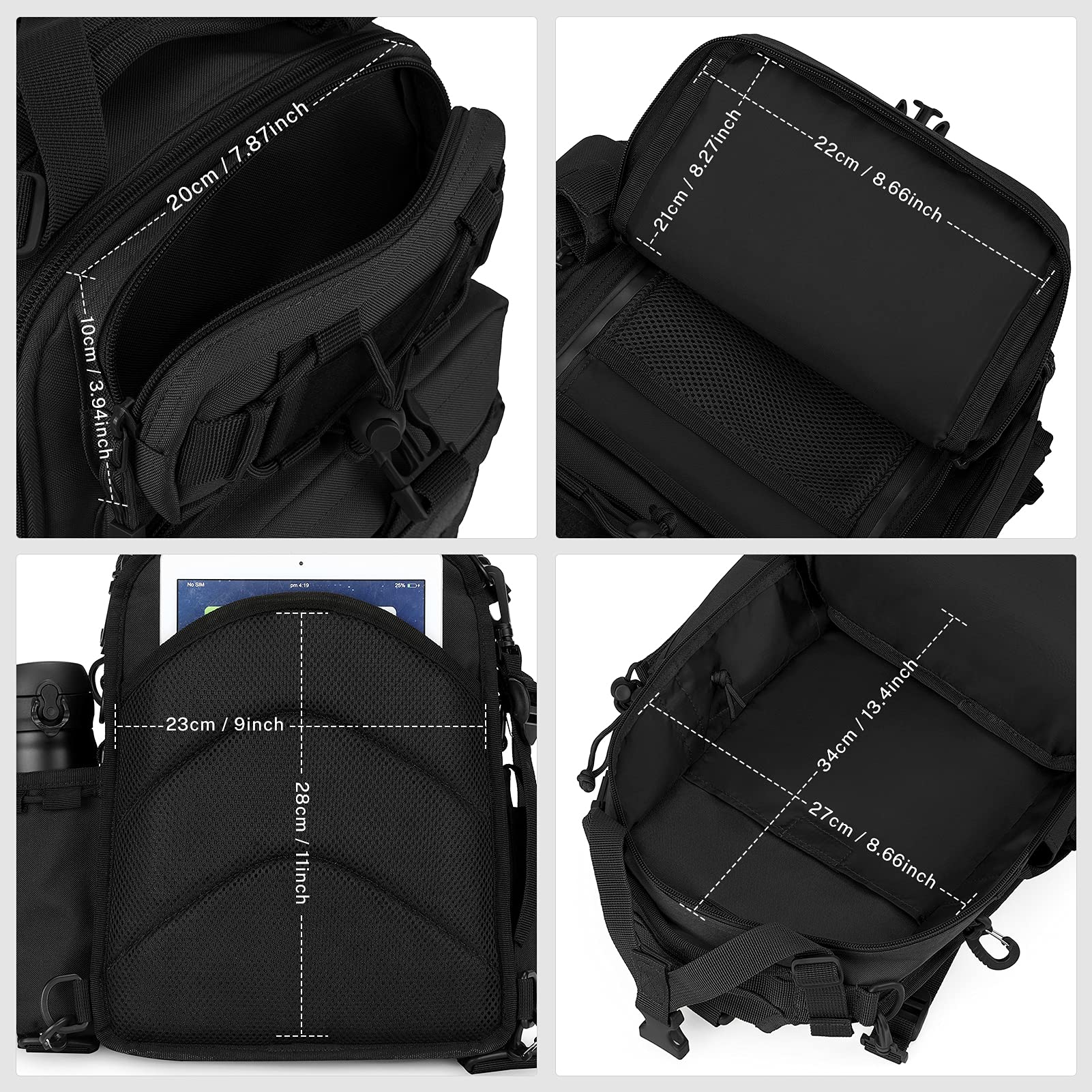Gonex Fishing Tackle Bag with 1x 3600 Tackle Box, Water-Resistant Fishing Backpack with Removable Shoulder Strap, Outdoor Shoulder Backpack Tackle Bag with Rod Holder