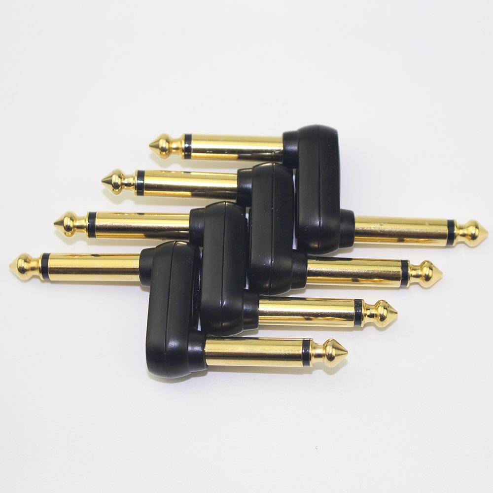 Hakuna HEC-130Z Guitar Effect Pedal Connector/Coupler 2pcs/pack pure brass with gold plated 1/4 inch mono plug Z type