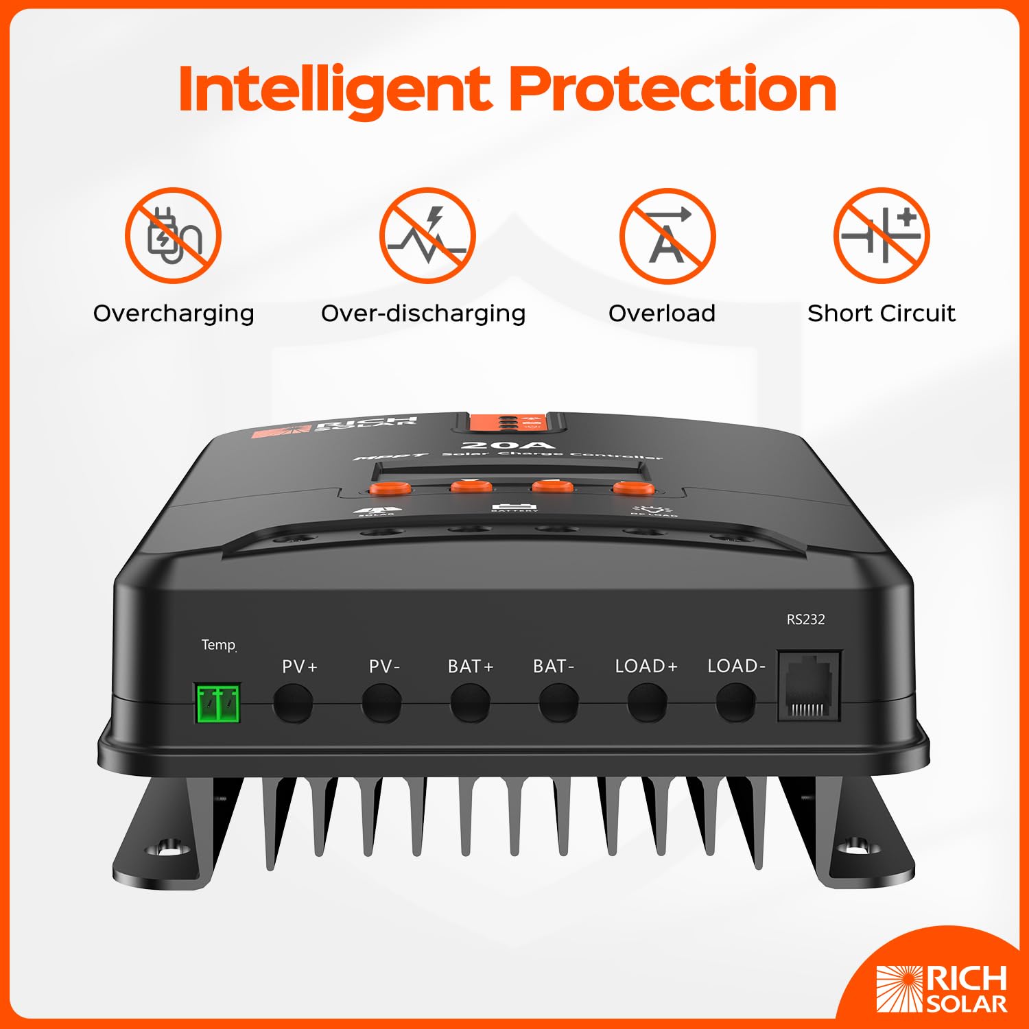 RICH SOLAR 100 Watts 12 Volts Monocrystalline Solar Starter Kit with 20A MPPT Charge Controller