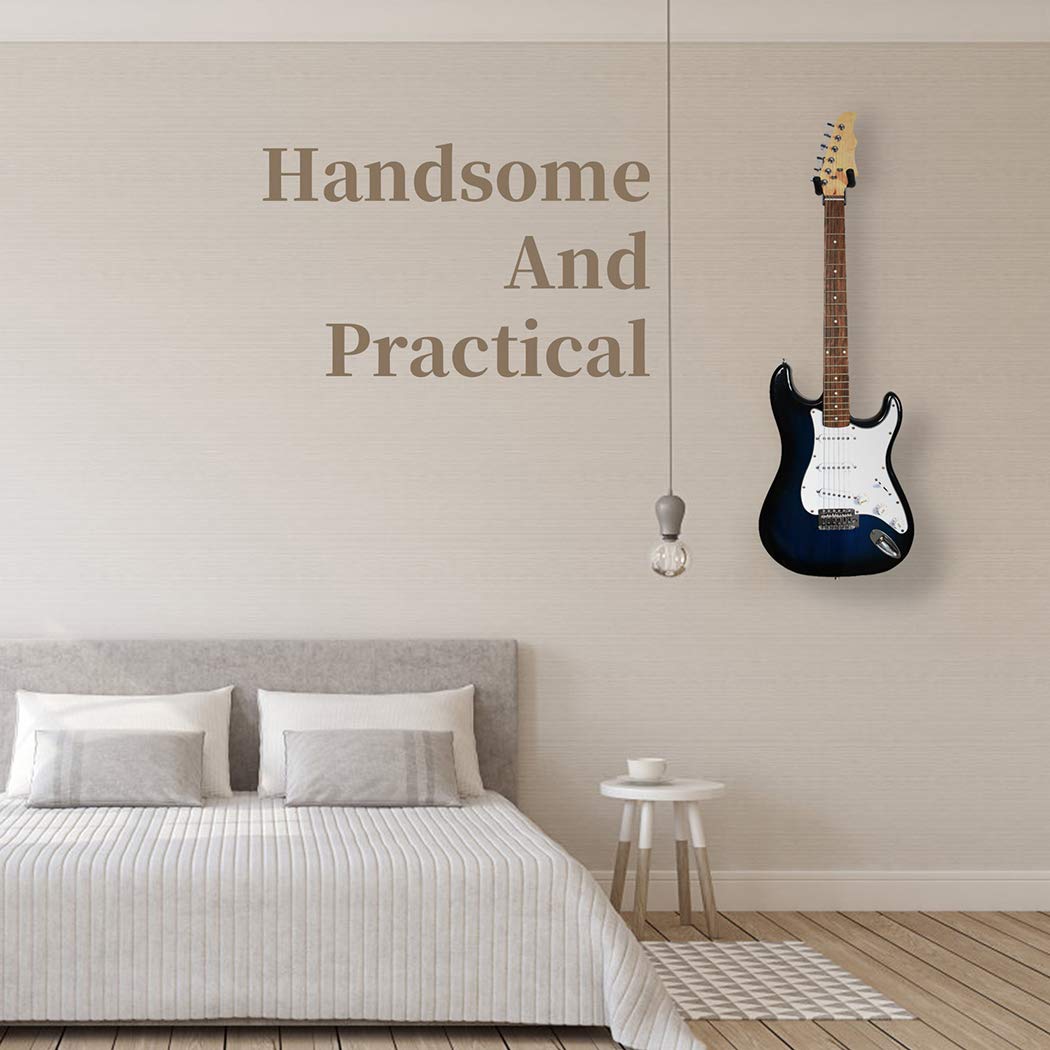 Guitar Hanger 2 Pack Guitar Wall Mount Hangers for Electric Acoustic and Bass Guitars Ukulele