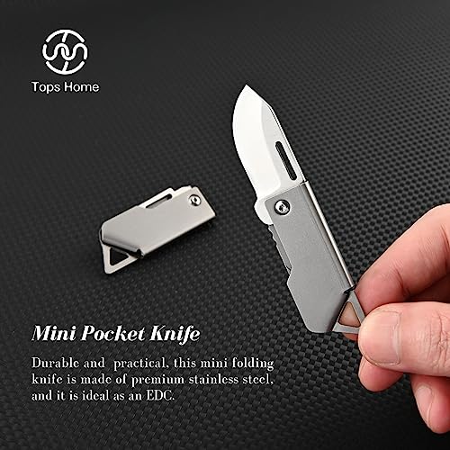 Tops Home EDC Knife, Pocket Knife, Package Opener with Cord Hole, Box Cutter, EDC for Home and Outdoor, Gift for Men
