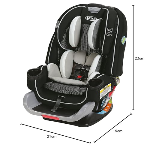 Graco 4Ever Extend2Fit 4 in 1 Car Seat | Ride Rear Facing Longer with Extend2Fit, Clove, 1 Count (Pack of 1)