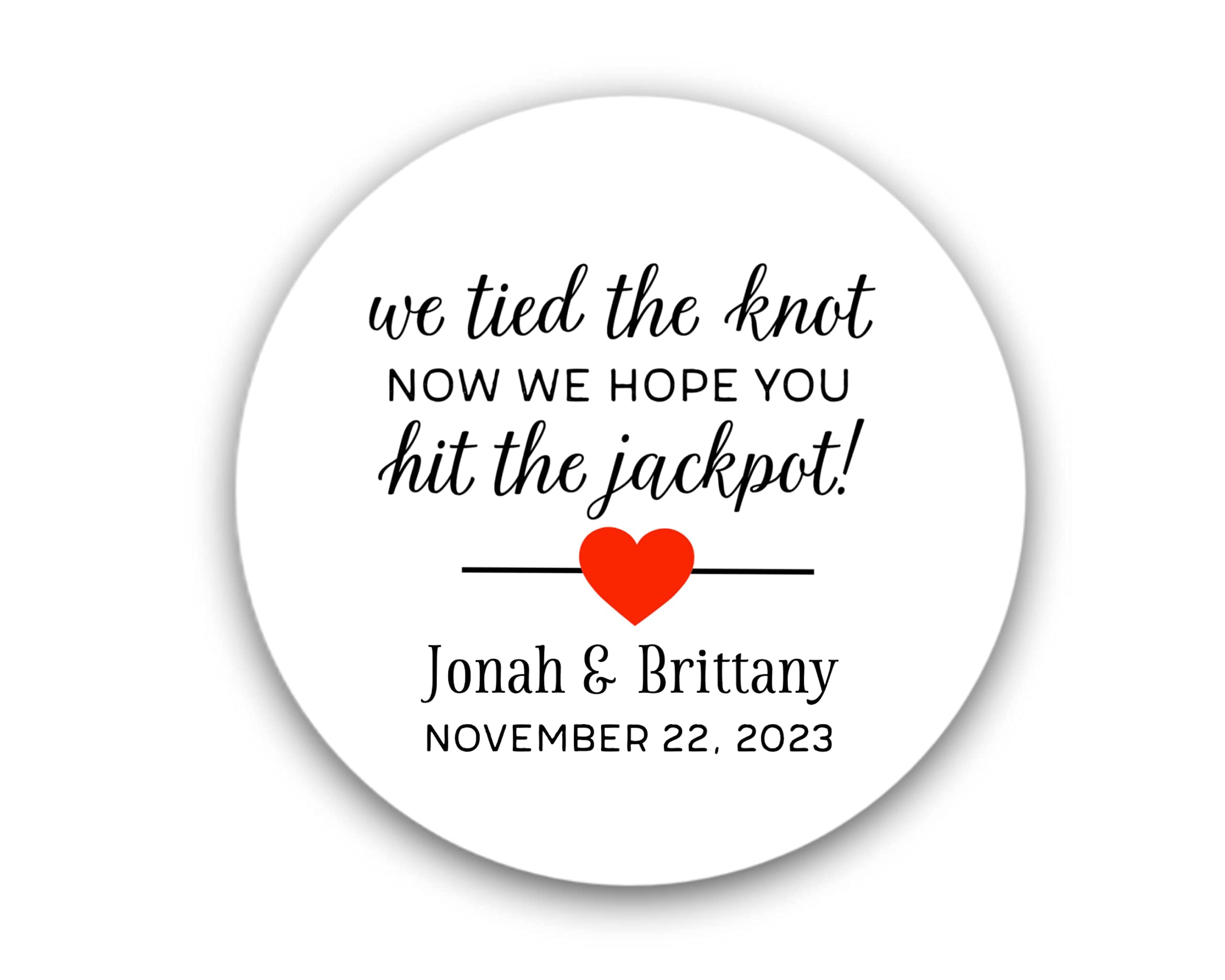 Personalized Lottery Ticket Holders for Wedding Favor - Hit the Jackpot, Gift for Guests