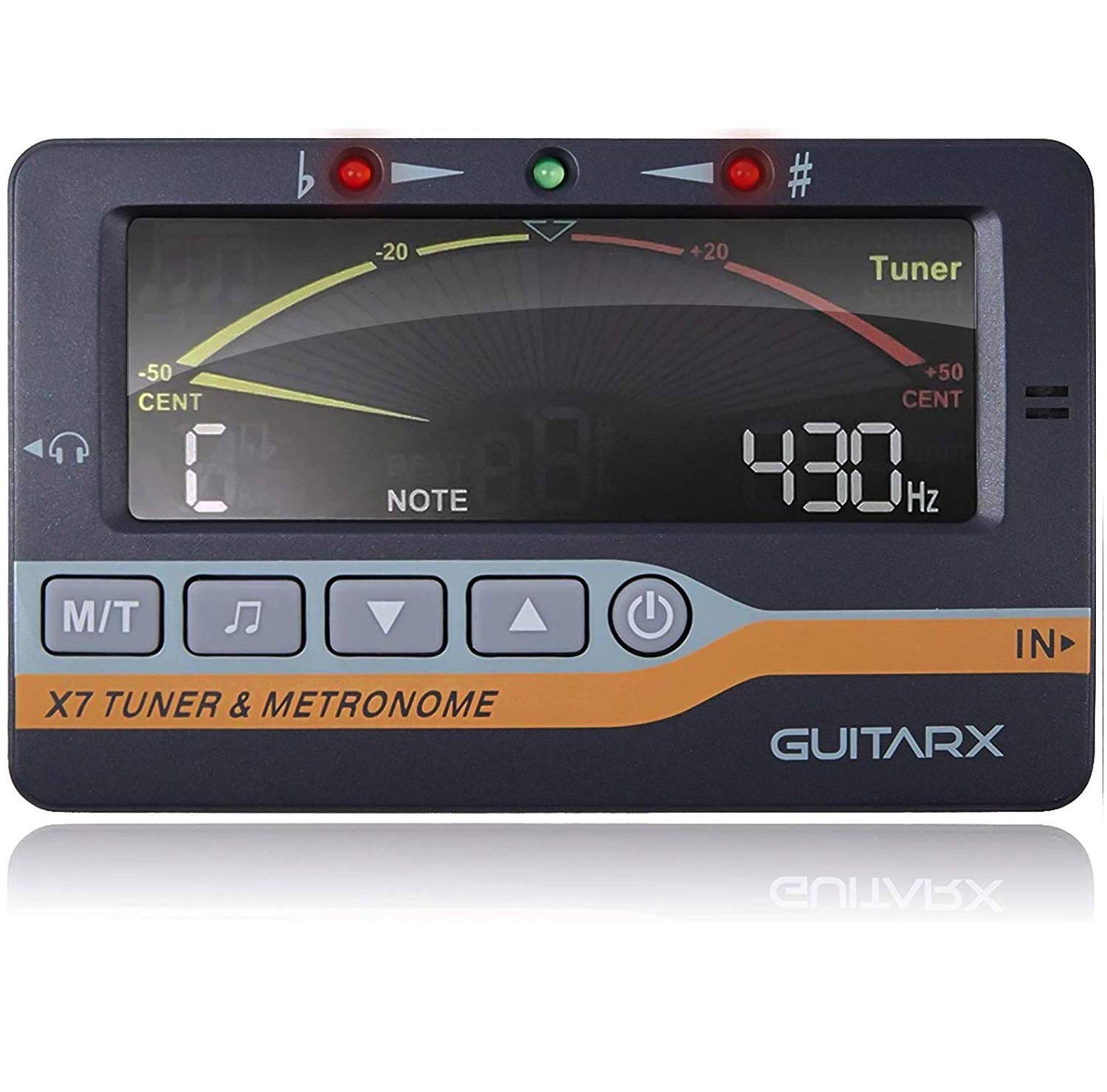 GUITARX X7 - Chromatic Tuner Metronome and Tone Generator for All Instruments - Chromatic, Ukulele, Violin, and Bass Tuning Modes - #1 Among Guitar Tuners - Most Advanced Sensor in The Market