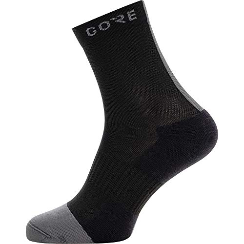 GORE WEAR M Mid Socks, Black/Graphite Grey, 10.5-12