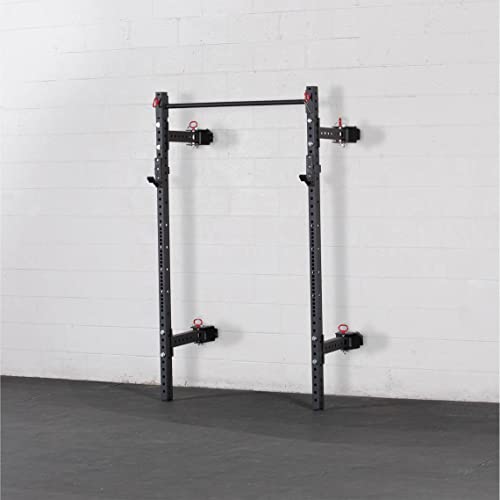 Titan Fitness T-3 Series 82-inch Wall Mounted Folding Power Rack, Space Savings Rack, Folds up to 5†from the Wall