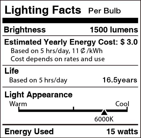 gezee E12 LED Corn Bulbs,15W LED Candelabra Light Bulbs 120 Watt Equivalent, 1500lm, Daylight White 6000K LED Chandelier Bulbs, Decorative Candle, 4.1in*1.2in, Non-Dimmable LED Lamp(3-Pack)