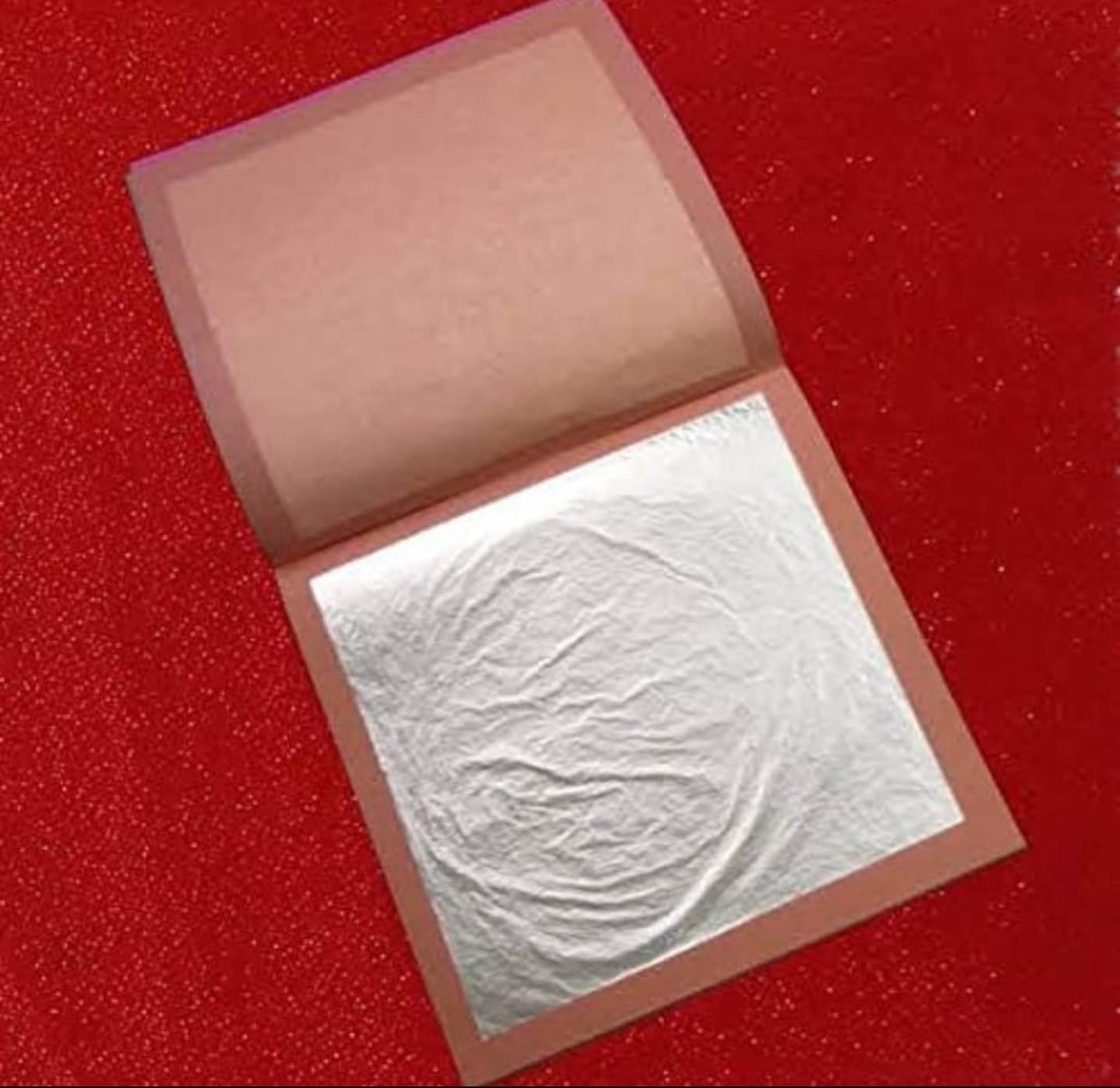 GLC Gold Leaf Silver Leaf, 99.9% Pure Silver Leaf Varakh Foils 25pcs 4 x 6 Inch for Sweets Deco,Cake Baking,Chocolate,Supari,Serums,Ayurvedic Medicine,Decoration,Beauty Face Kits,Painting Art Crafts_