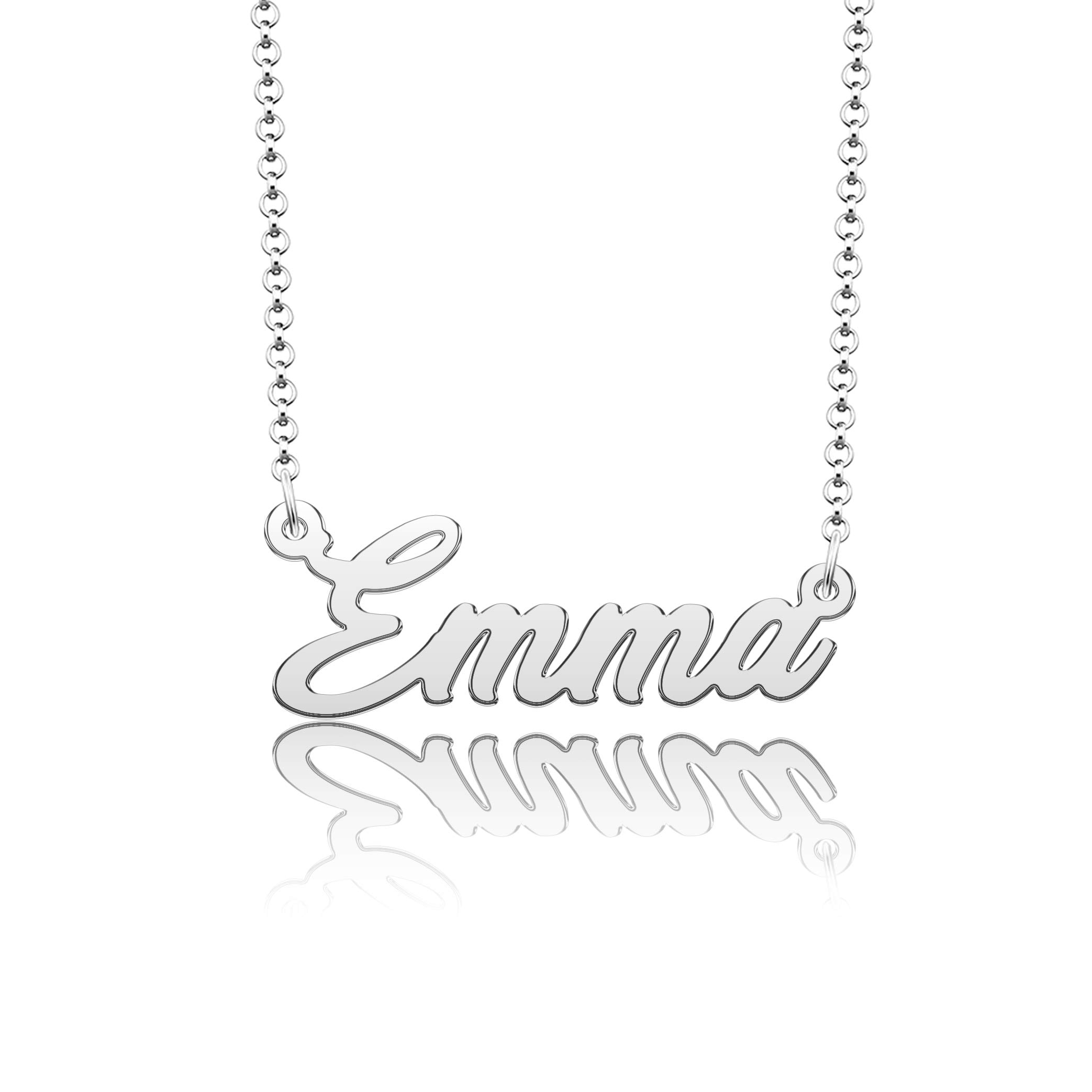 Jesse Ortega Personalized 925 Sterling Silver Custom Name Necklace Nameplate Necklace Jewelry for Women Mom Bridesmaid Gift