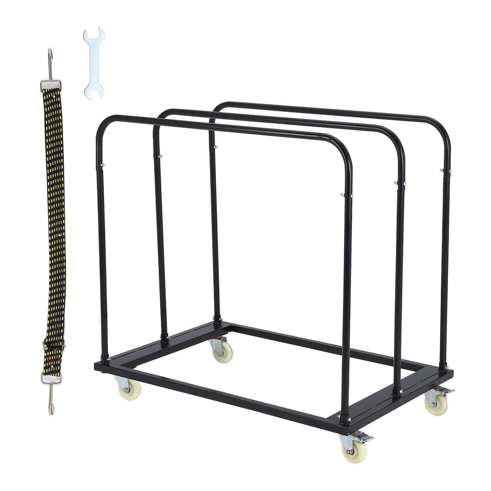 Steel Panel Truck, 1500 LBS Panel Dolly Cart with 5" Swivel Casters and 45" x 29" Deck, Heavy-Duty Drywall Sheet Cart, Handling Wall Panel, Sheetrock, Lumber for Garage, Home, Warehouse