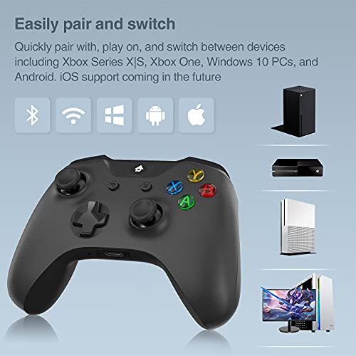 JORREP Xbox Controller Wireless for All Xbox One Models, Xbox Series X/S Console, PC Windows 7/8/10, Xbox Wireless Gamepads, Video Games Controller with Audio Jack, Black