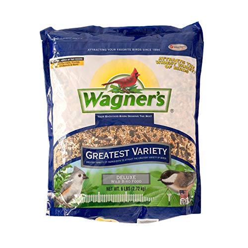 Wagner's 62034 Greatest Variety Blend Wild Bird Food, 6-Pound Bag & 62067 Deluxe Treat Blend Wild Bird Food, 4-Pound Bag