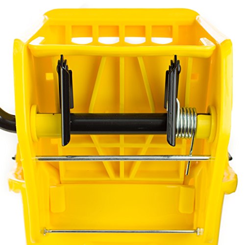 RK Safety RKMB36-Y Commercial Side Press Wringer Mop Bucket 36 qt / 9 gal (Yellow)