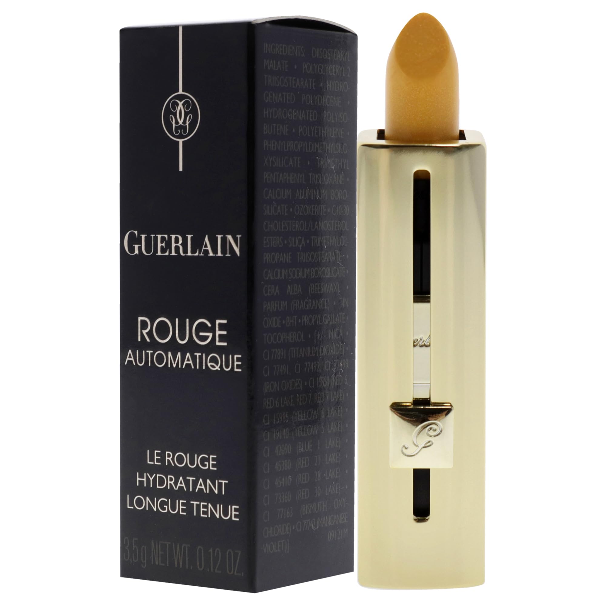 Guerlain Rouge Automatique Long-lasting Lip Stick for Unisex, 142 Fleur de Feu, 0.12 Ounce