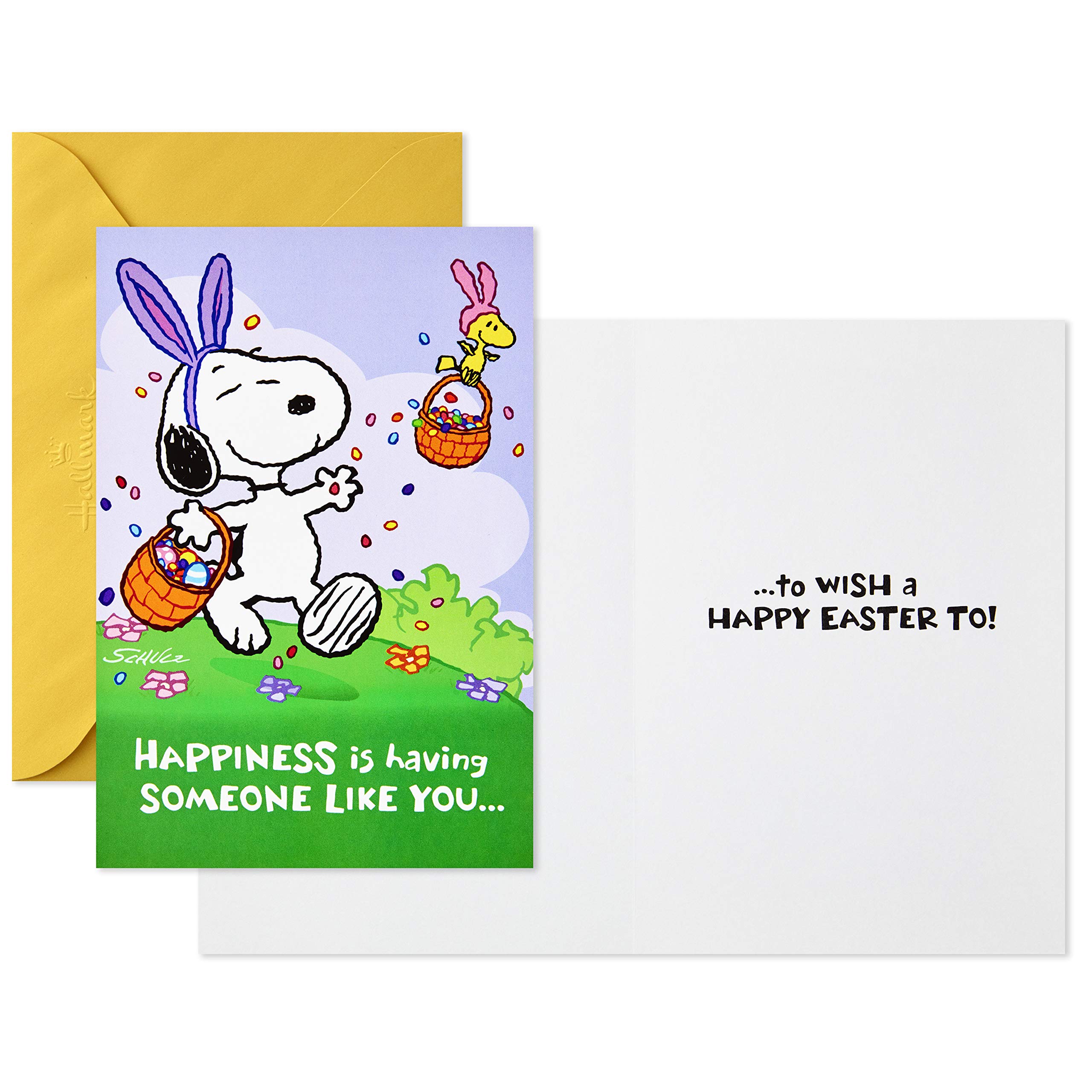 Hallmark Peanuts Pack of Easter Cards, Snoopy Jelly Beans (6 Cards with Envelopes)