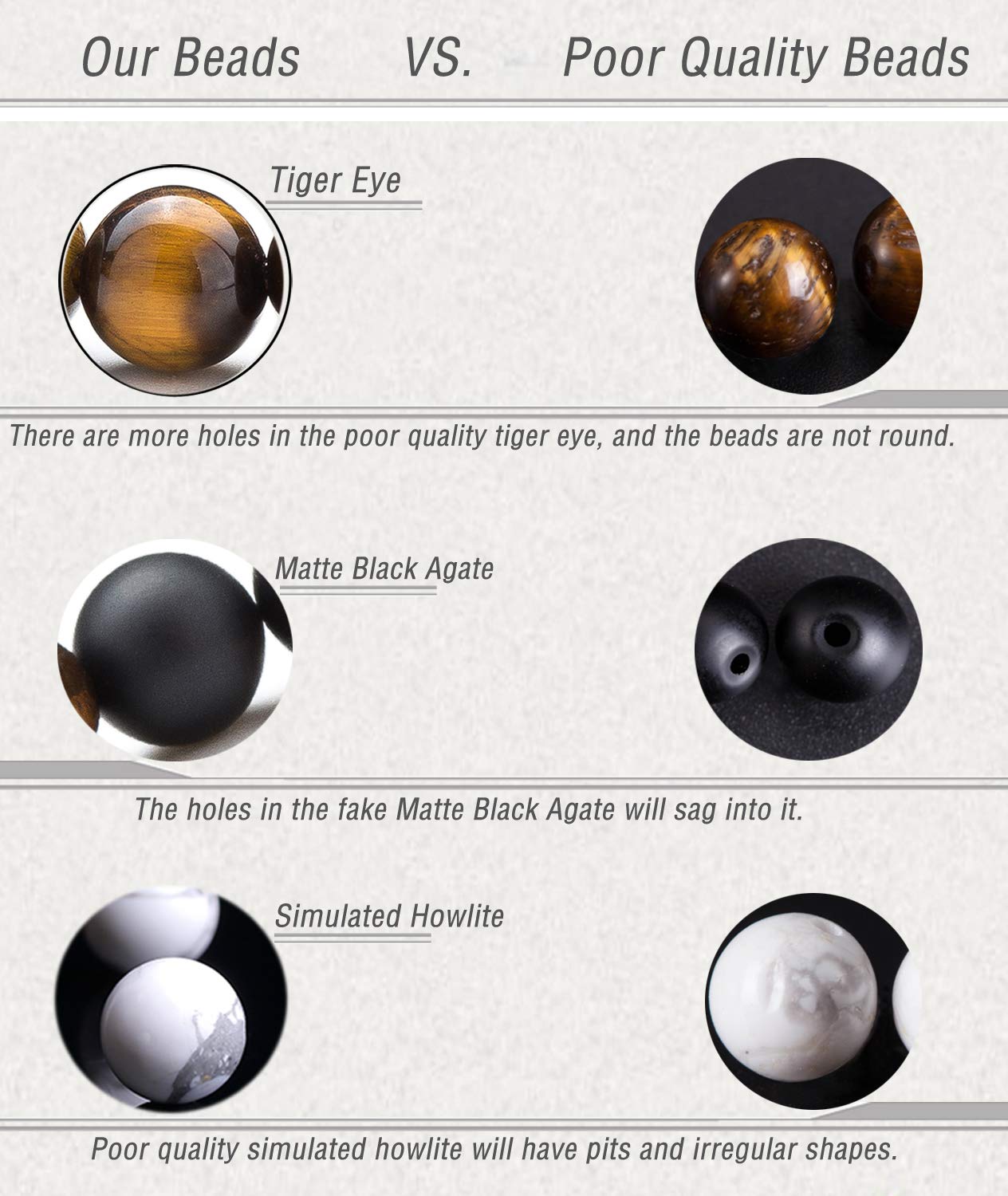 Hamoery Men Women 8mm Lava Rock Aromatherapy Anxiety Essential Oil Diffuser Bracelet Adjustable Natural Stone Yoga meditation relaxation Beads Bracelet Bangle(Matte Black Agate)