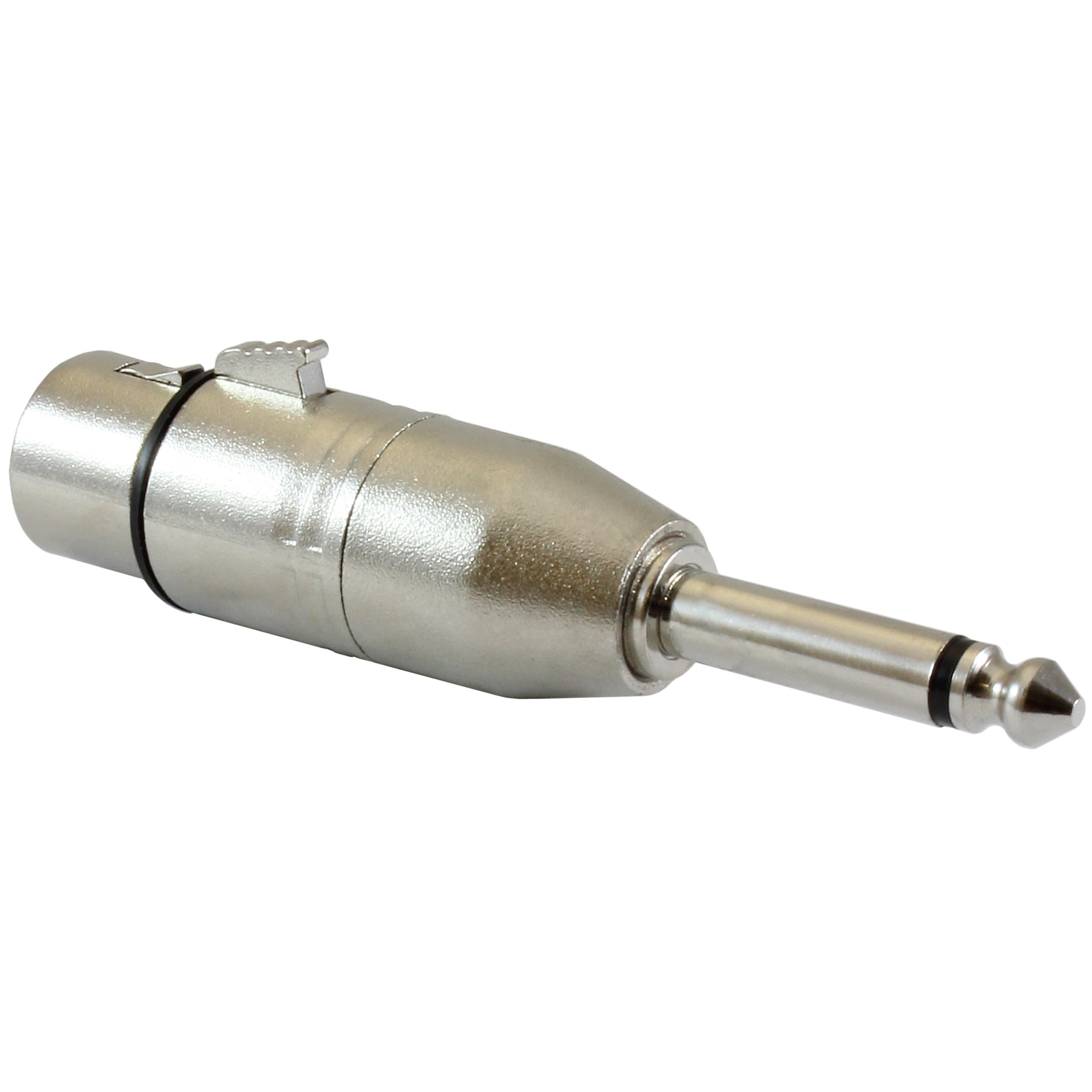 GLS Audio XLR Female to 1/4" Male TS Adapter Gender Changer - XLR-F to 6.3mm Mono Coupler Adapters - 4 PACK