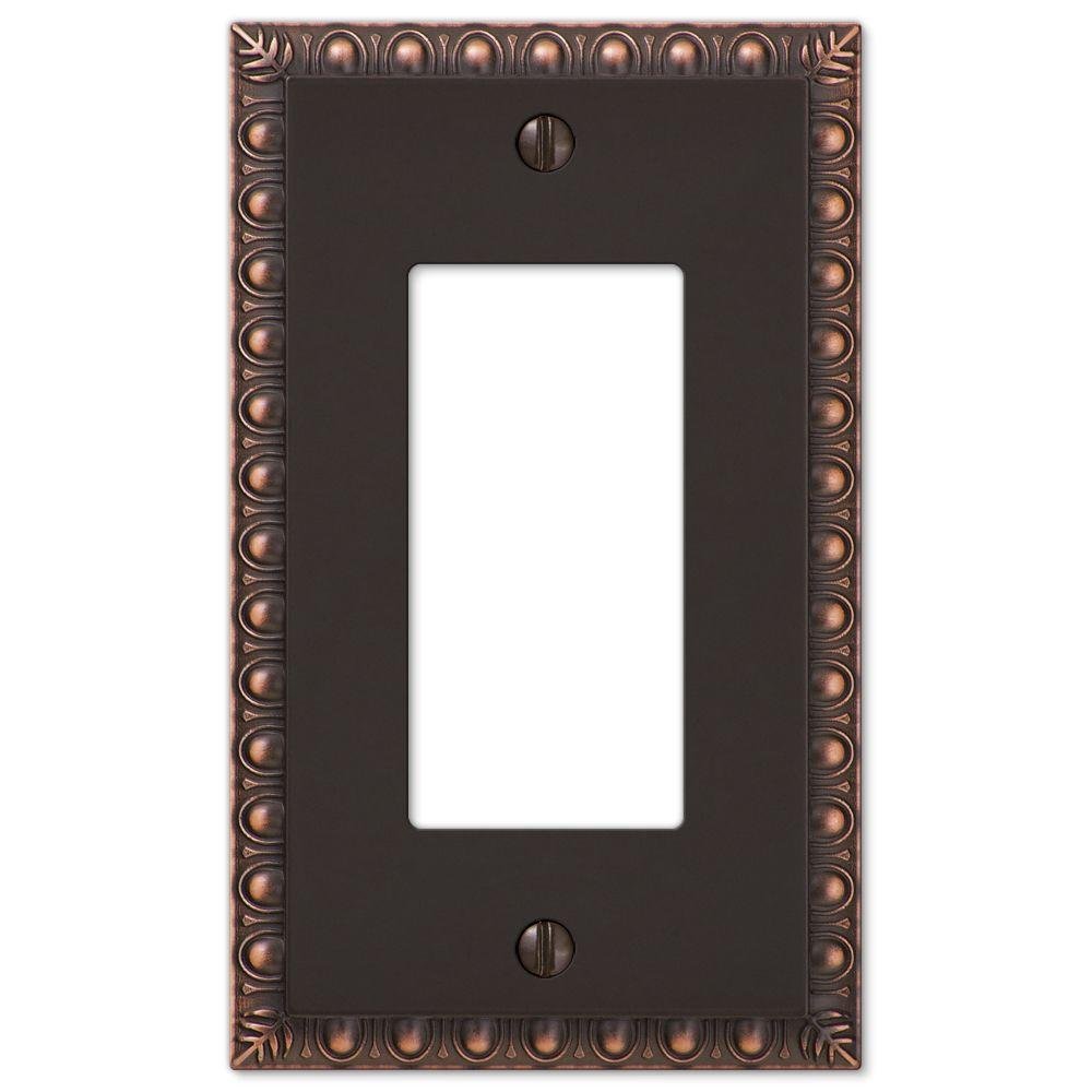 Hampton Bay Renaissance 1 Decora Wall Plate - Aged Bronze