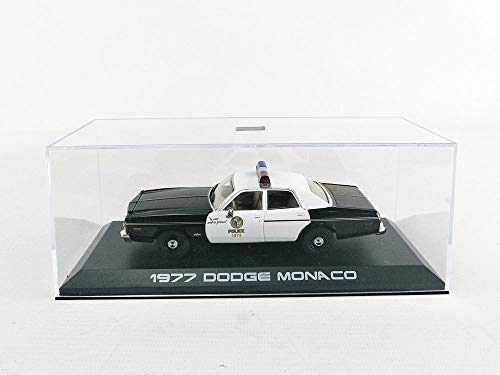 Greenlight 1977 Dodge Monaco Metropolitan Police The Terminator (1984) Movie 1/43 Die-cast Model Car 86534, Black/White