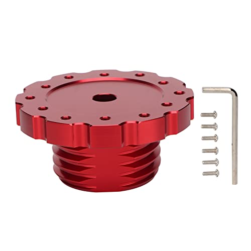 Naroote Sim Racing Gaming Steering Wheel Adapter, Gaming Steering Wheel Adapter CNC Machined Professional for Game Accessories (Red)