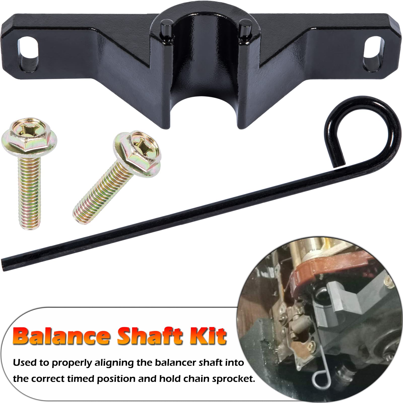 Heavy Duty 2801 Flywheel Holder Flex Plate Lock Tool for Replacing Timing Chain + 7676 Oil Seal Repair Kit with Balance Shaft & Oil Pump Alignment Tool Set for BMW 1 2 3 4 Series N20 N26 Engines