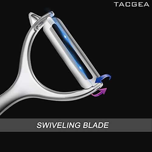 TACGEA Vegetable Peeler for Kitchen 2 Pack & 8 Pack Food Clips
