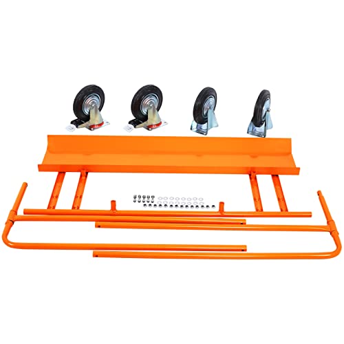 Heavy Duty Drywall Sheet Cart & Panel Dolly - 1800lbs Load Capacity - Panel Service Cart with Braking Casters,Orange