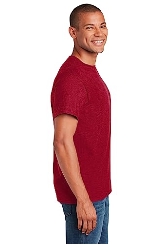 Gildan Men's Heavy Cotton T-Shirt, Antique Cherry Red, XL (Pack of 3)