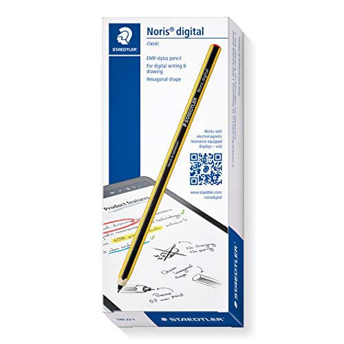 Wacom One Pen CP91300B2Z for Wacom One Creative Pen Display & STAEDTLER 180 22 Noris Digital Classic, EMR Stylus in Pencil Shape, fine 0.7 mm tip, 4096 Pressure-Sensitivity Levels