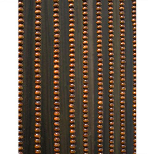 OKUOKA Brown Beaded Door Curtains for Doorways Wood Bead String Curtain for Room Dividers Home Decoration Retro Style Handmade Screen, Customizable (Size : 21 Strands-60X220cm)