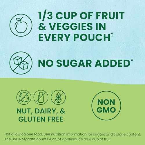 GoGo SqueeZ Fruit & VeggieZ Variety Pack, Pedal Peach and Boulder Berry, 3.2 oz (Pack of 20), Unsweetened Snacks for Kids, Gluten Free, Nut Free, Dairy Free, Recloseable Cap, BPA Free Pouches