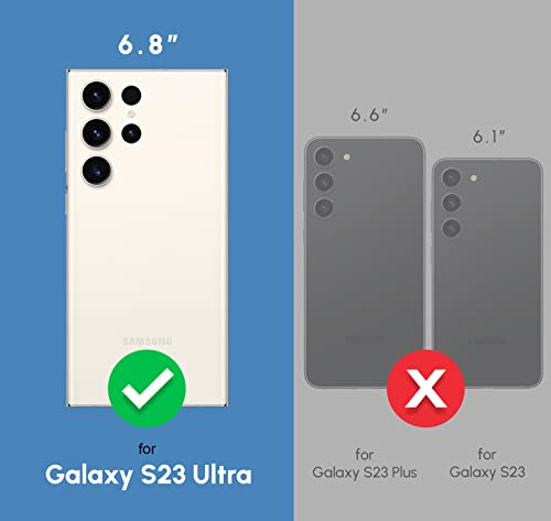 Shields Up for Galaxy S23 Ultra Case, Samsung S23 Ultra Case, Minimalist Wallet Case with Card Holder & Ring Kickstand/Stand, Slim Protective Shockproof Cover for Samsung Galaxy S23 Ultra - Clear