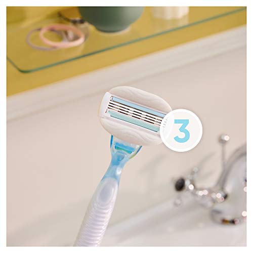 Gillette Venus Comfortglide Women's Razor Refills, Vanilla Creme, 4 Count, Womens Razors/Blades
